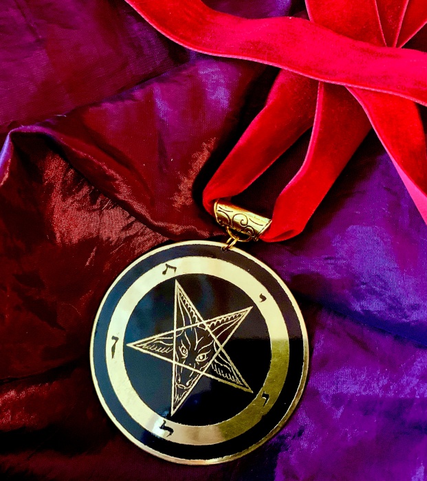 Hand-Crafted Brass Lamen of Satan - Dæmonic Dreams Occult Books and Tools